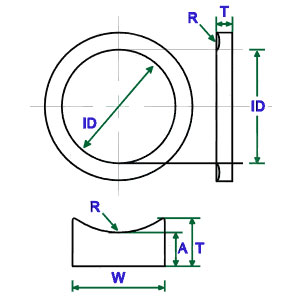 Spiral PTFE Solid Backup Rings Single Turn 55 Shore A