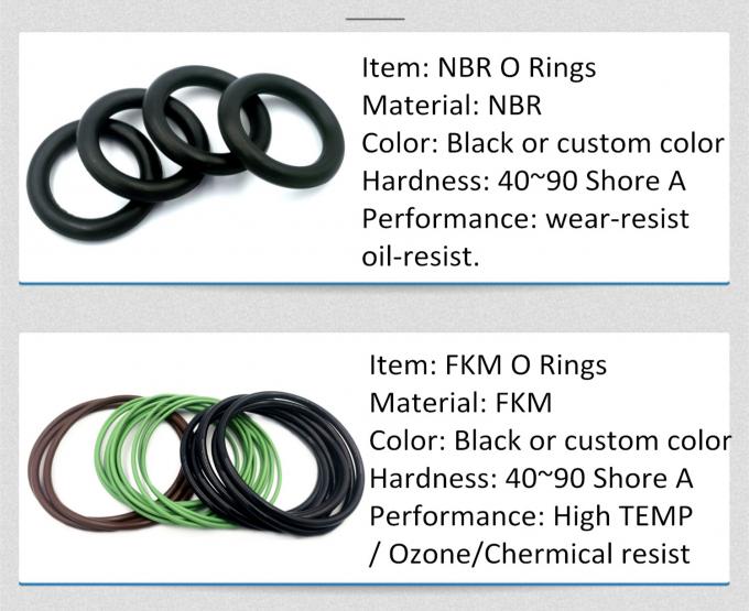 FKM 90 Shore A Rubber O Rings AS568 0.04 Inch - 0.275 Inch Cross Section