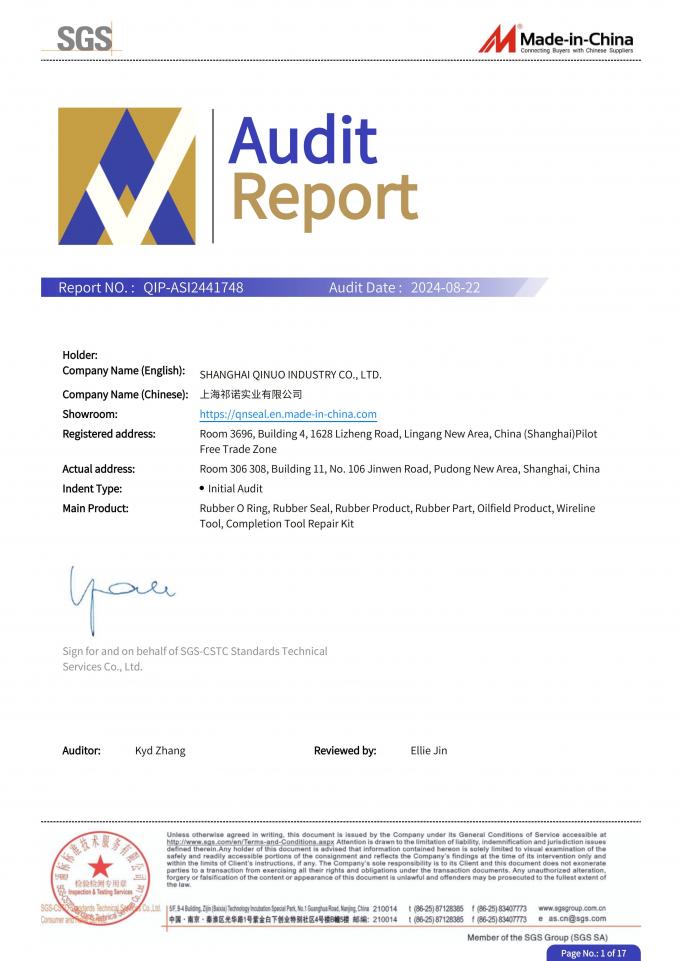 Wireline Cleaning Line Wiper Rubber 3/8"-5/8" H Type With NBR Material ...