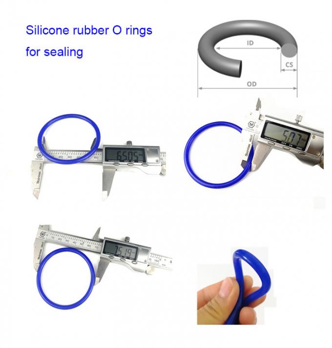 OEM Round Silicone Rubber O Rings For Instrument Electronic Equipment